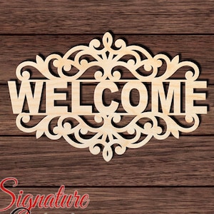 Welcome Lace Sign 001 Shape Cutout for Crafting, Home & Room Décor, and ...