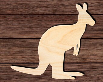 Kangaroo Laser Cut Out Unfinished Wood Shape Craft Supply ROO3 - Etsy