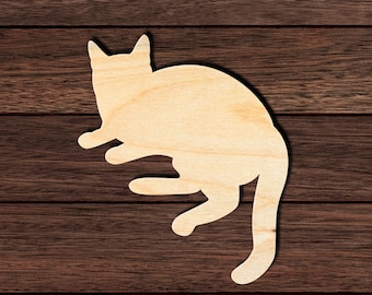Cat 002 Wooden Shape Cutout for Crafting Home & Room Décor | Etsy