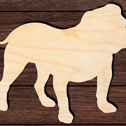 Bulldog Unfinished Wooden Cutout for Crafting Home & Room - Etsy