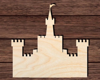 Castle Laser Cut Out Unfinished Wood Shape Craft Supply - Etsy
