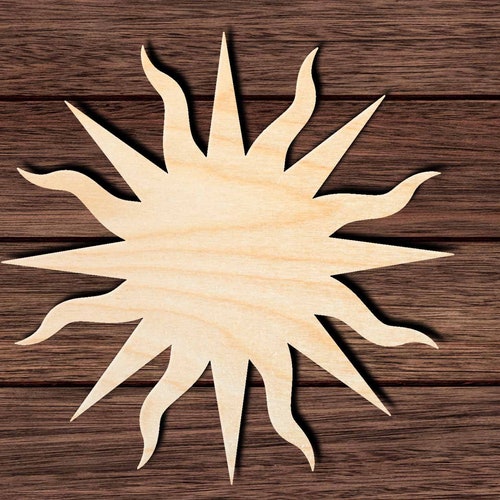 Sun 009 Unfinished Wooden Cutout for Crafting Home & Room - Etsy