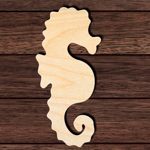 Seahorse 005 Unfinished Wooden Cutout for Crafting Home & - Etsy