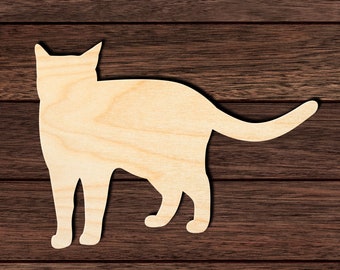 Cat 002 Wooden Shape Cutout for Crafting Home & Room Décor | Etsy
