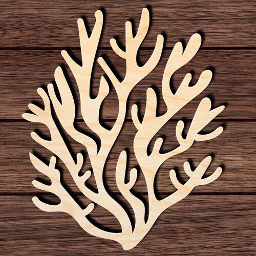 Coral Reef 002 Unfinished Wooden Cutout for Crafting Home & - Etsy