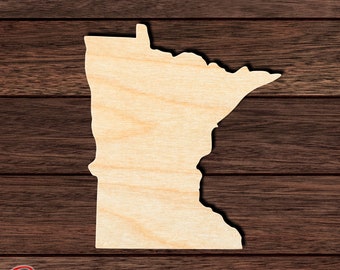 Minnesota Laser Cut Out Unfinished Wood Shape Craft Supply - Etsy