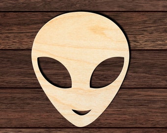 Alien Laser Cut Out Unfinished Wood Shape Craft Supply SPC7 - Etsy