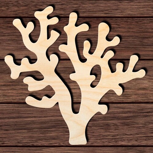 Coral Reef 003 Unfinished Wooden Cutout for Crafting Home & - Etsy