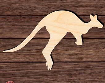 Kangaroo Laser Cut Out Unfinished Wood Shape Craft Supply ROO3 - Etsy