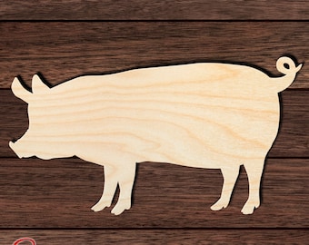 Pig Boar Laser Cut Out Unfinished Wood Shape Craft Supply - Etsy