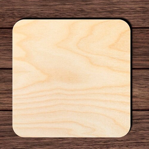 Rounded Square 001 Unfinished Wooden Cutout for Crafting Home - Etsy
