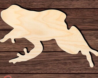 Frog Laser Cut Out Unfinished Wood Shape Craft Supply FRG23 - Etsy