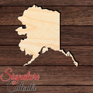 Alaska State Wooden Cutout for Crafting, Home & Room Décor, and Other ...