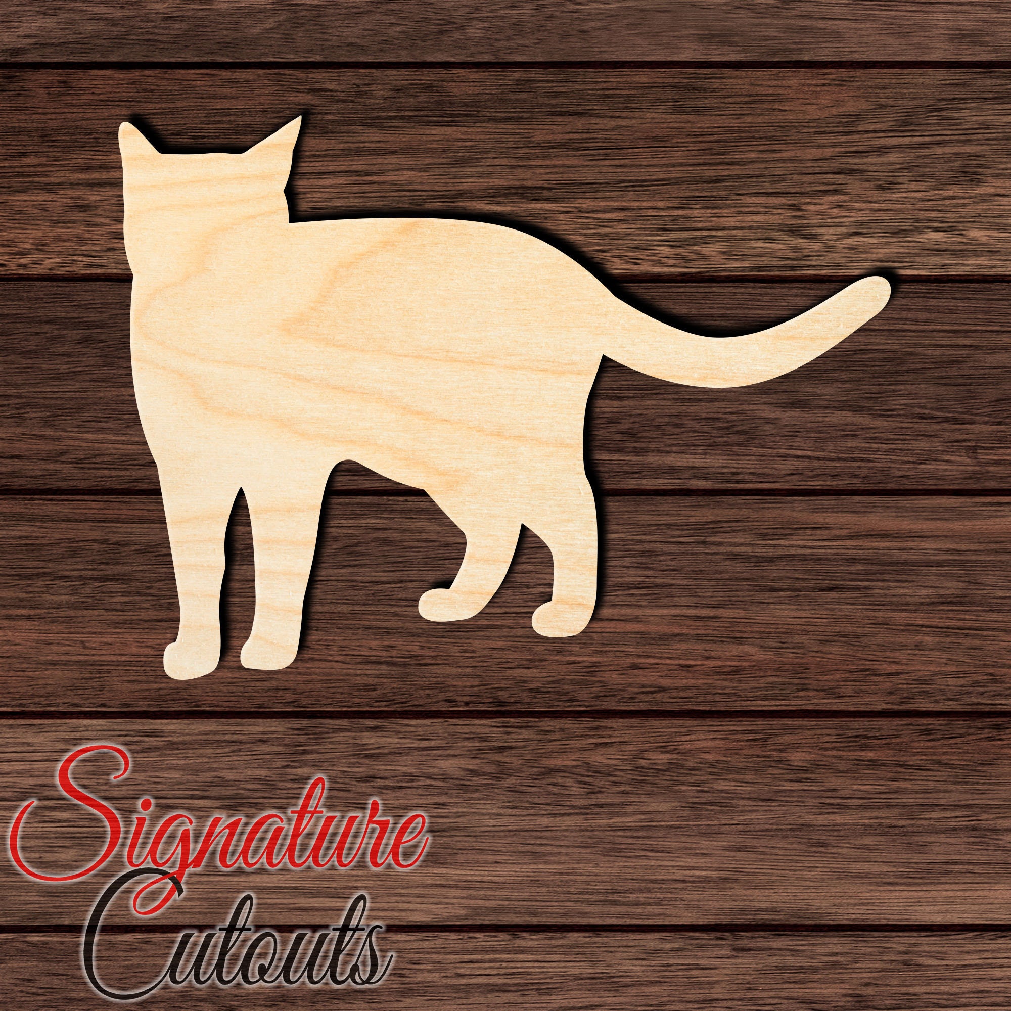 Cat 003 Wooden Shape Cutout for Crafting, Home & Room Décor, and Other ...