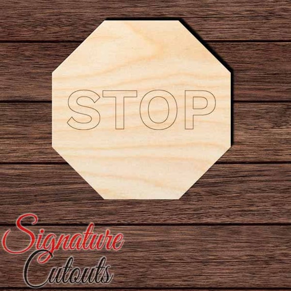 Stop Sign 001 Unfinished Wooden Cutout for Crafting Home & | Etsy