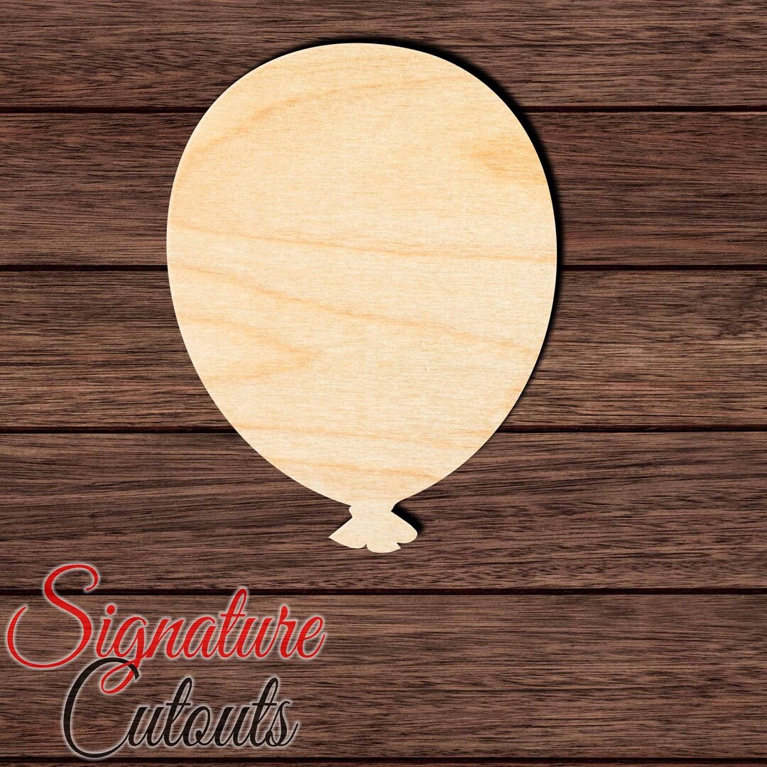 Balloon 005 Wooden Shape Cutout for Crafting, Home & Room Décor, and ...