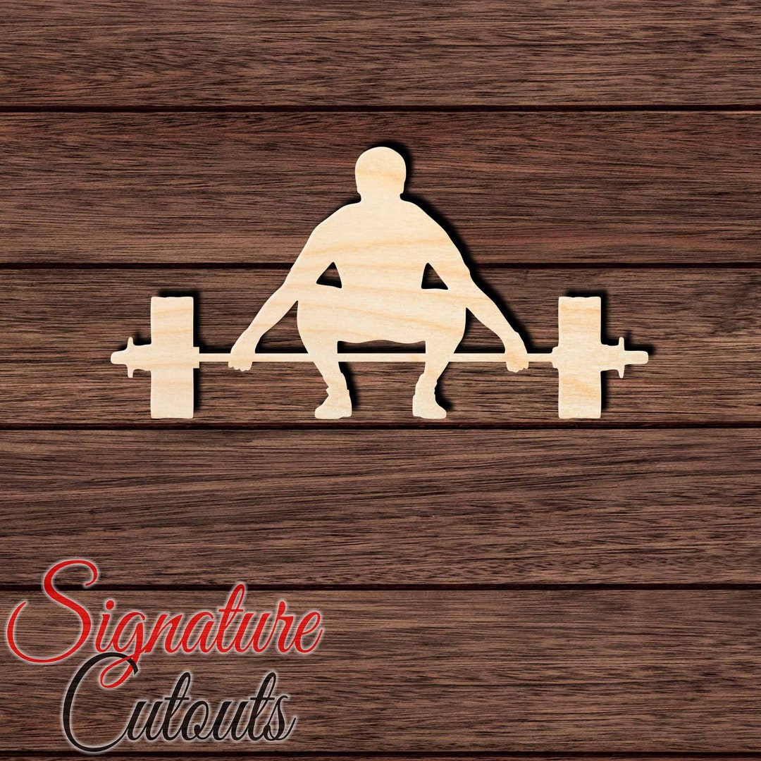 Male Weightlifter 001 Wooden Shape Cutout for Crafting, Home & Room ...