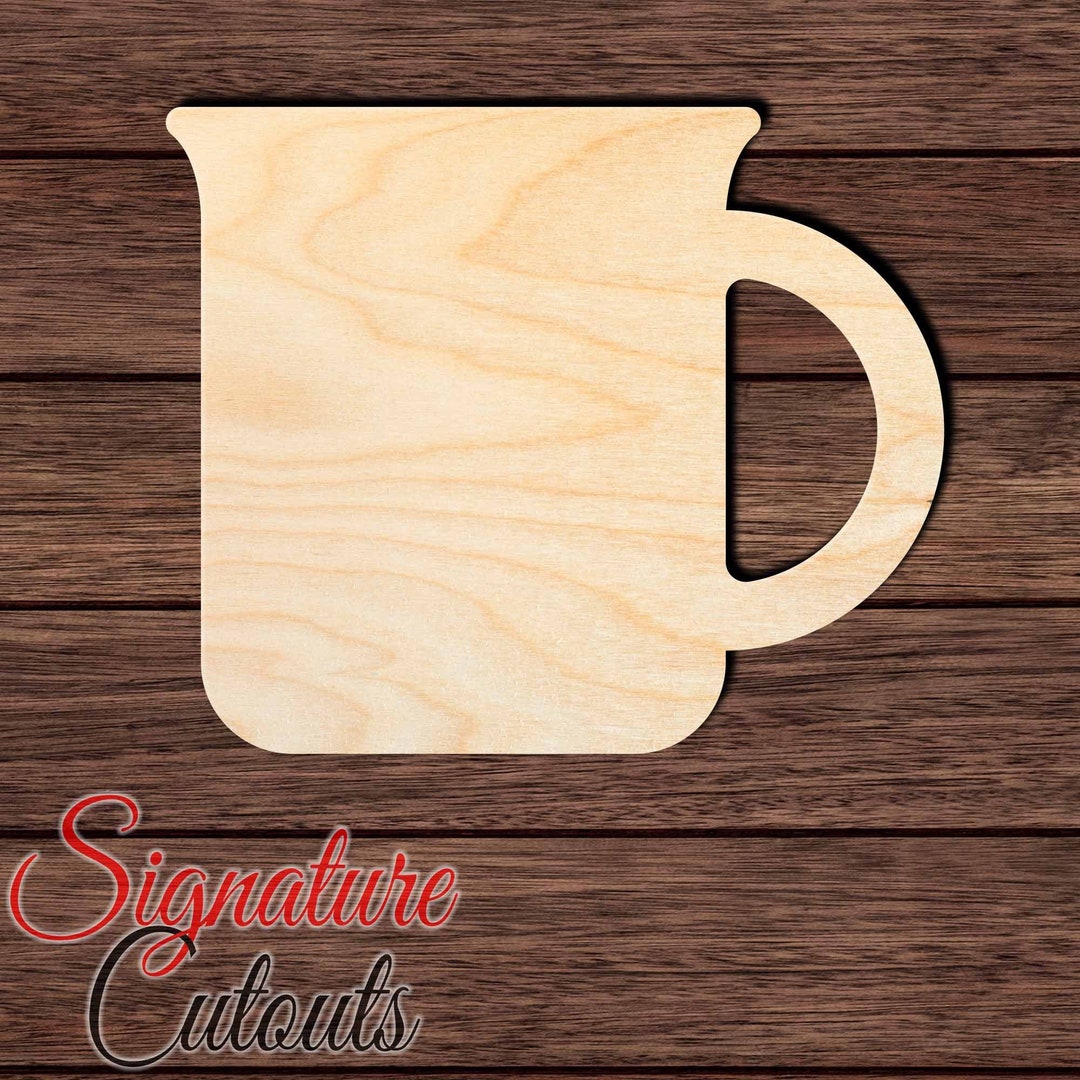 Coffee Mug 004 Wooden Cutout for Crafting, Home & Room Décor, and Other ...