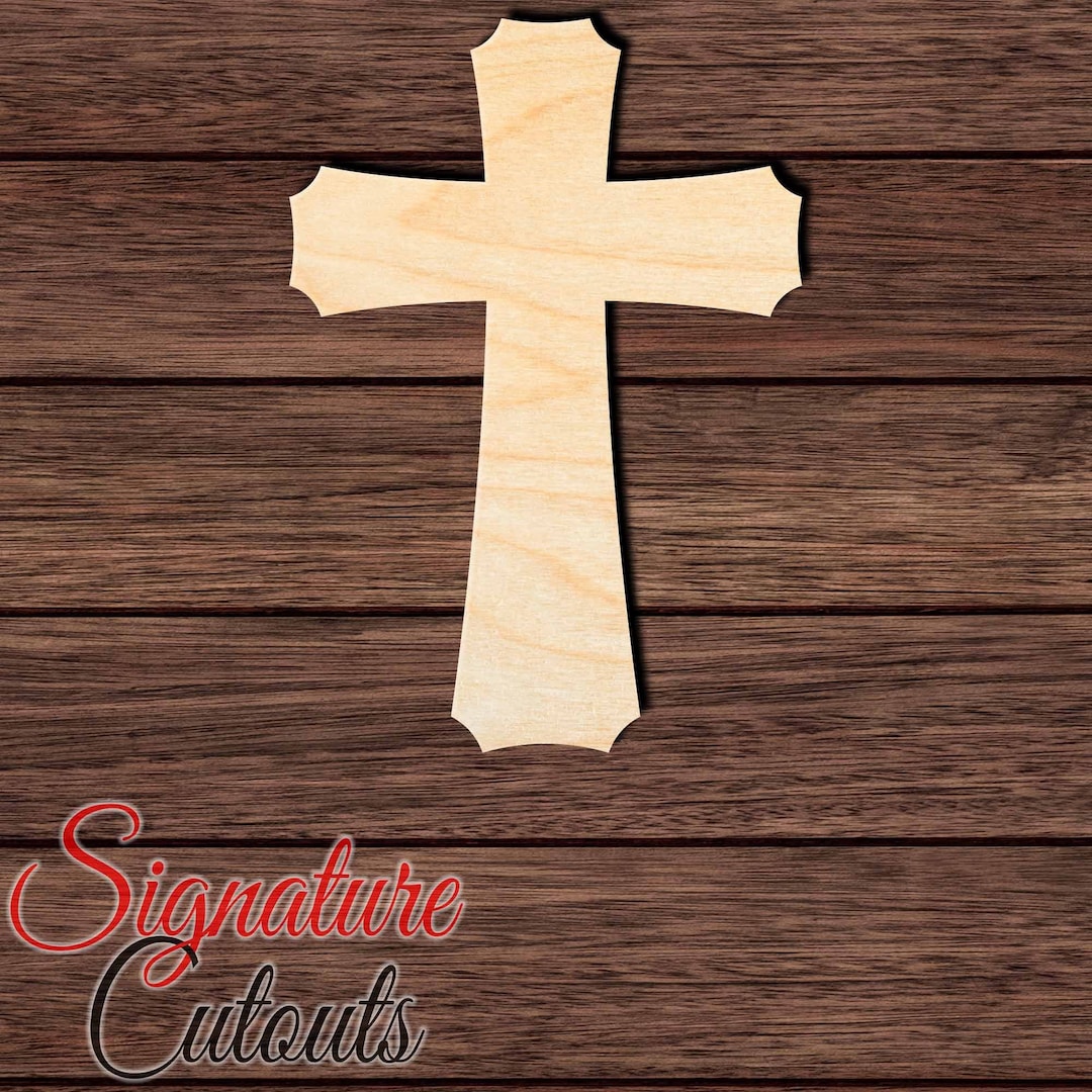 Cross 008 Unfinished Wooden Cutout for Crafting, Home & Room Décor, and ...