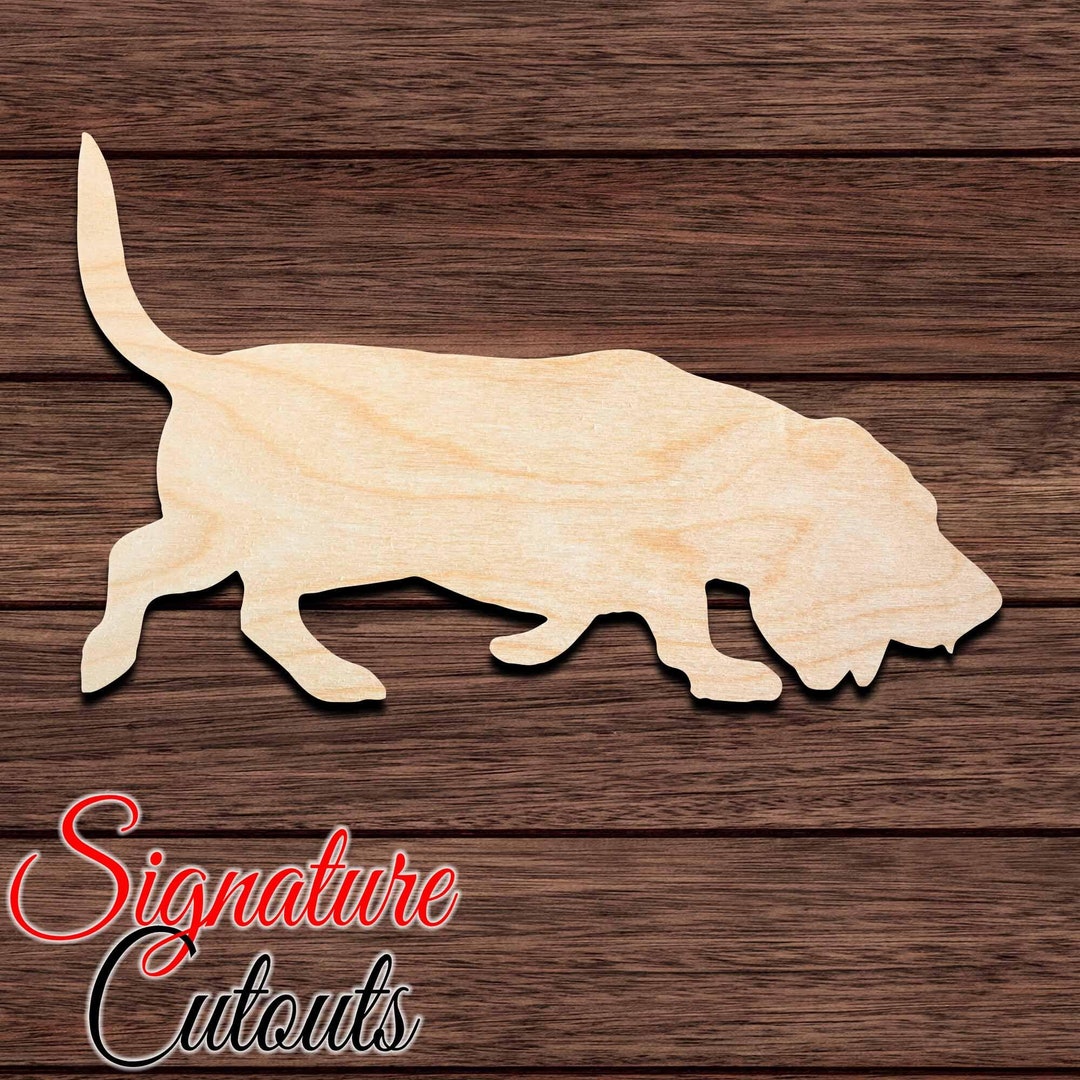 Basset Hound 002 Dog Wooden Shape Cutout for Crafting, Home & Room ...