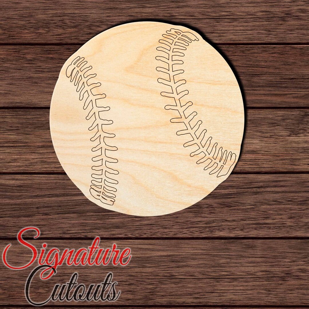 Baseball 014 Unfinished Wooden Cutout for Crafting, Home & Room Décor ...