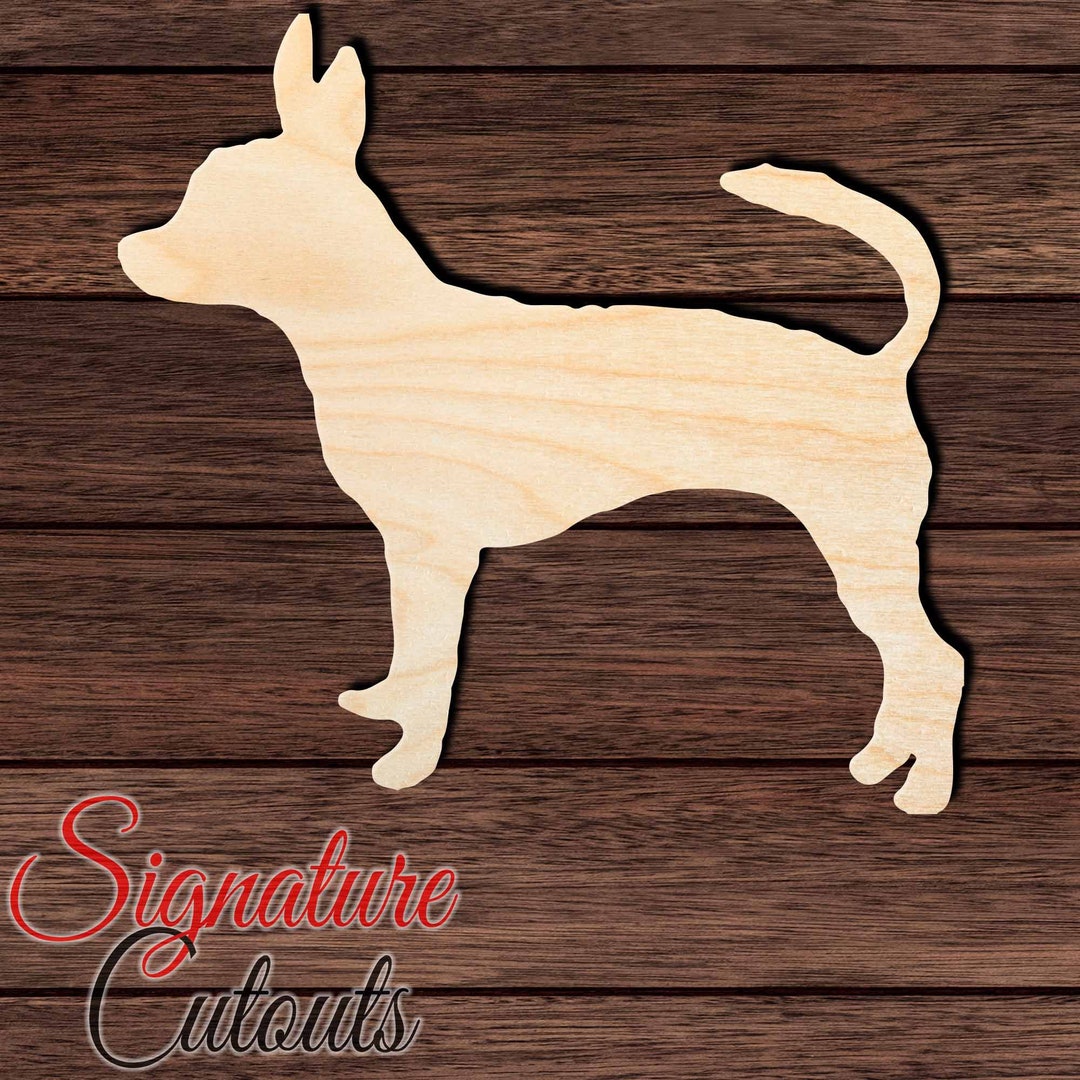 Chipin Dog Wooden Shape Cutout for Crafting, Home & Room Décor, and ...