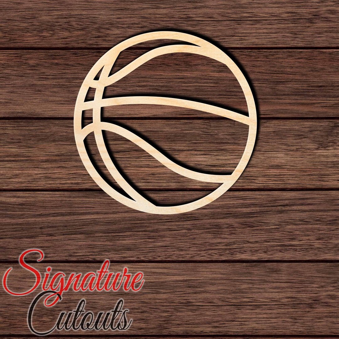 Basketball 015 Unfinished Wooden Cutout for Crafting, Home & Room Décor ...