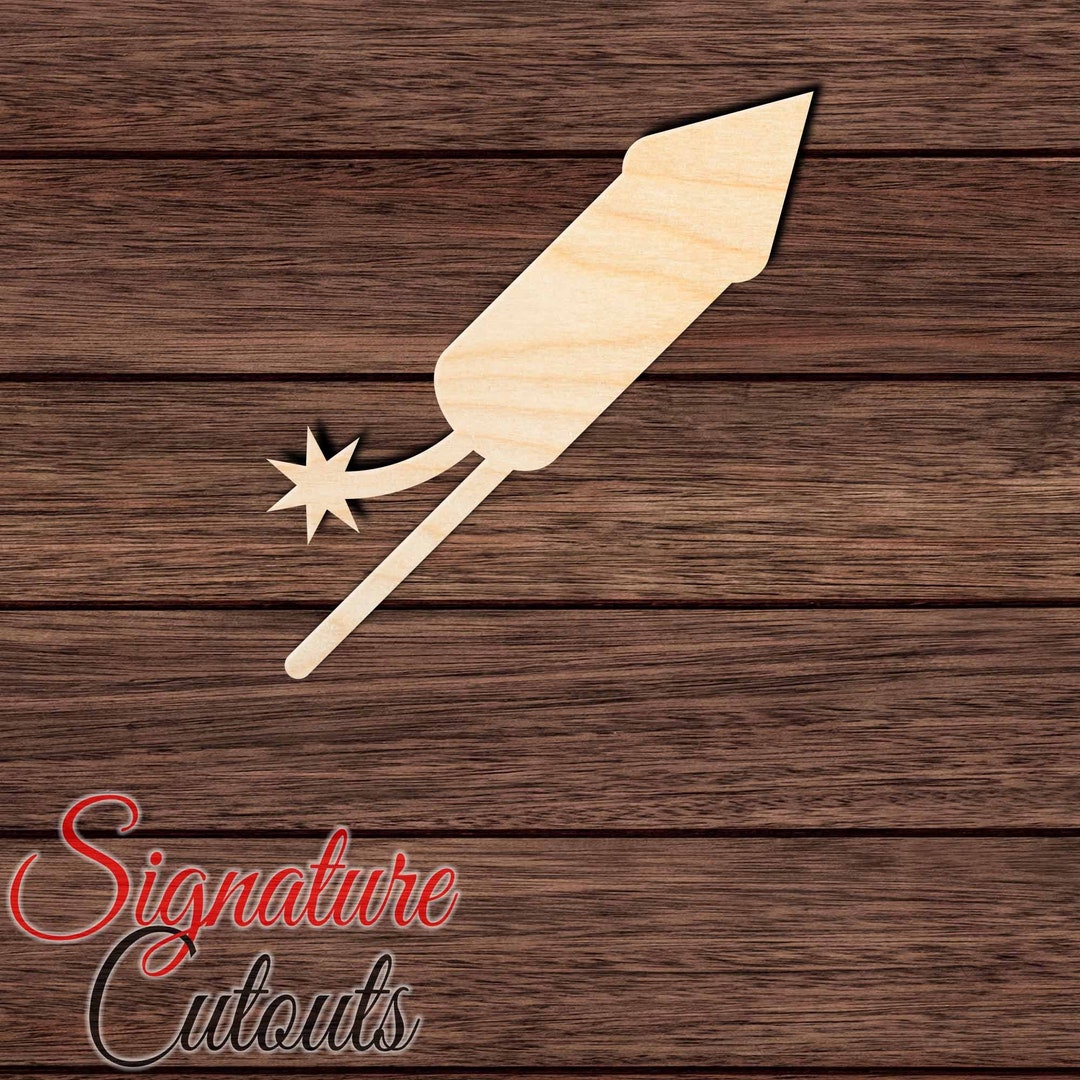 Firecracker 001 Wooden Shape Cutout for Crafting, Home & Room Décor ...