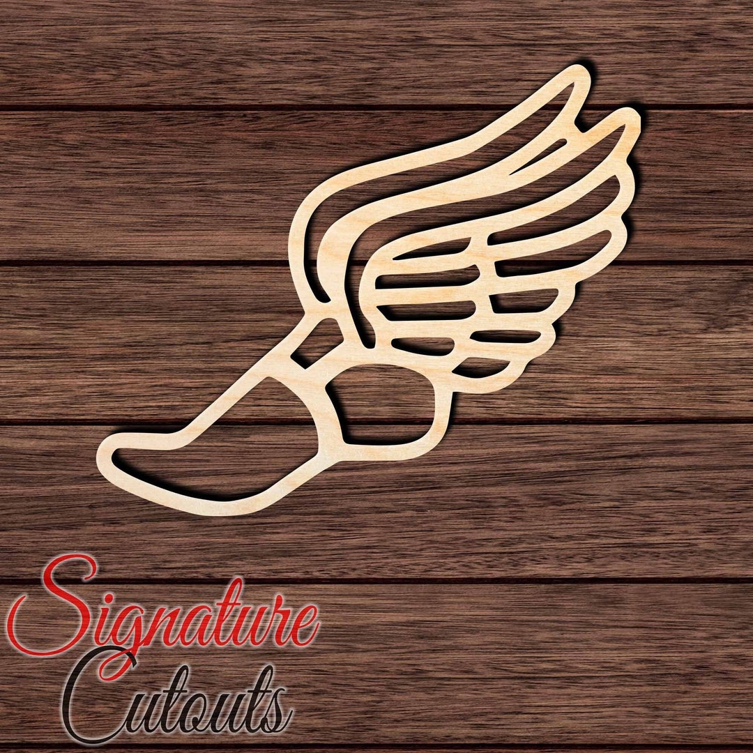 Flying Track Shoe 001 Wooden Shape Cutout for Crafting, Home & Room ...