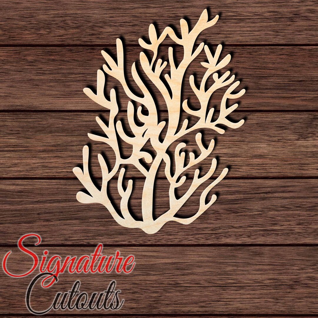 Coral Reef 004 Unfinished Wooden Cutout for Crafting, Home & Room Décor ...