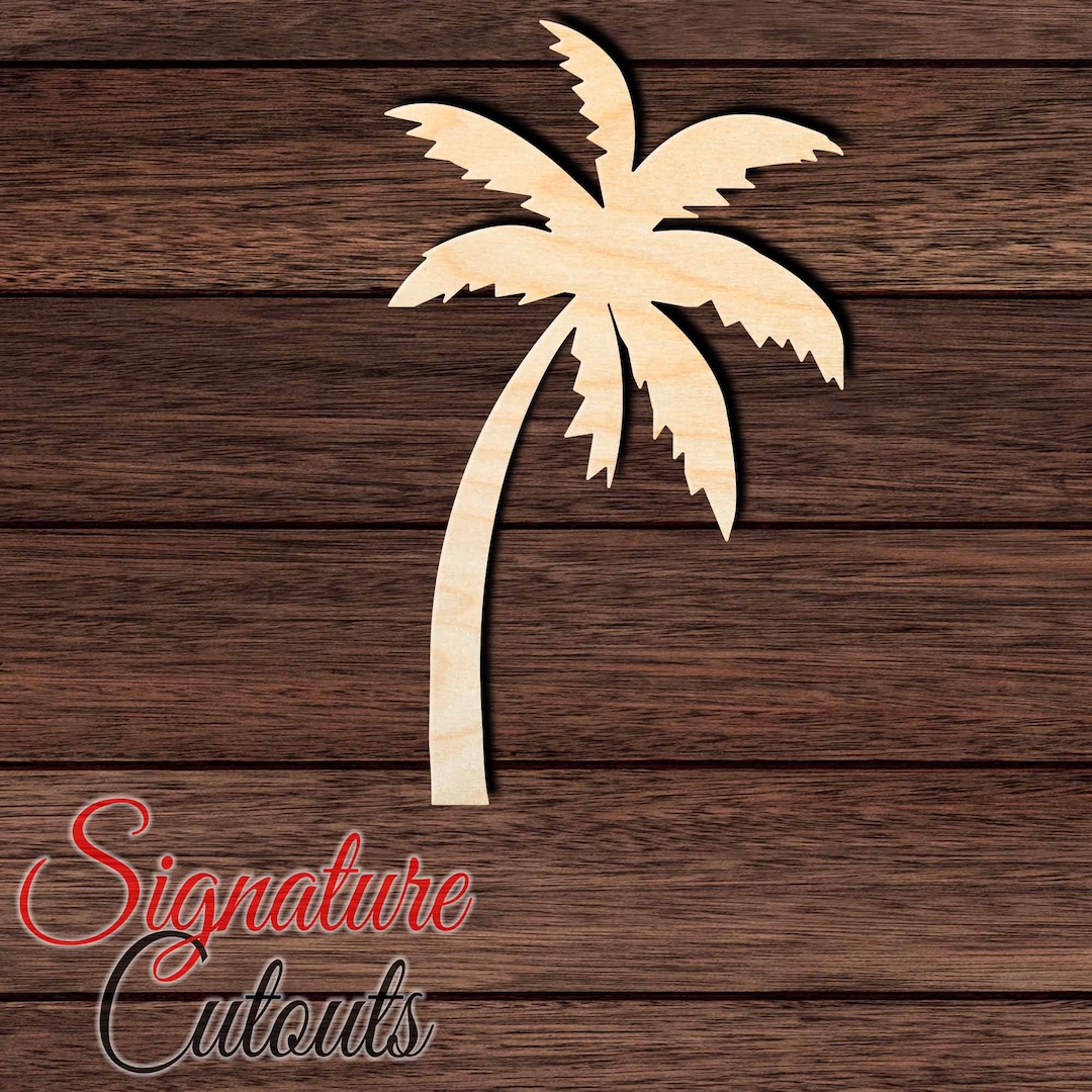 Palm Tree 004 Wooden Shape Cutout for Crafting, Home & Room Décor, and ...