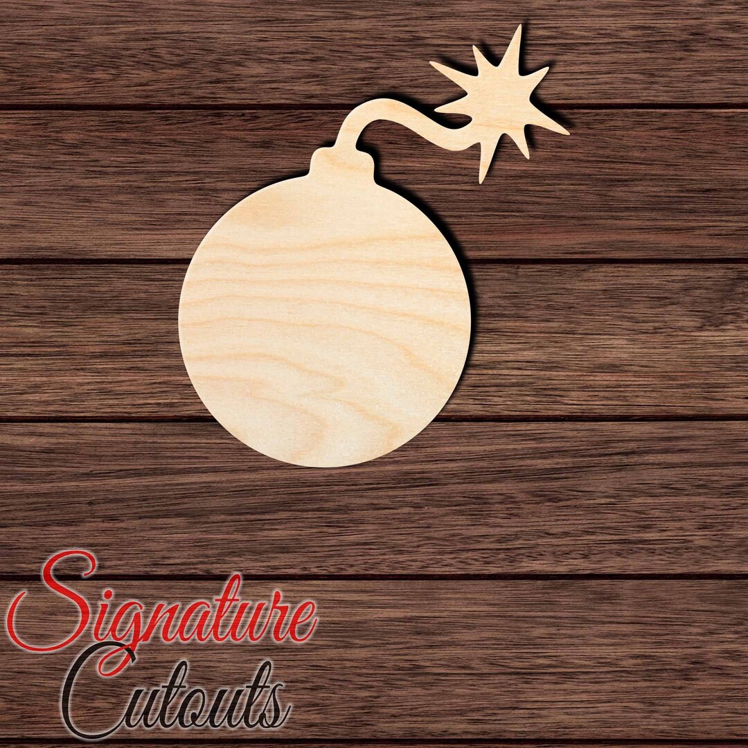 Bomb 001 Wooden Cutout for Crafting, Home & Room Décor, and Other DIY ...