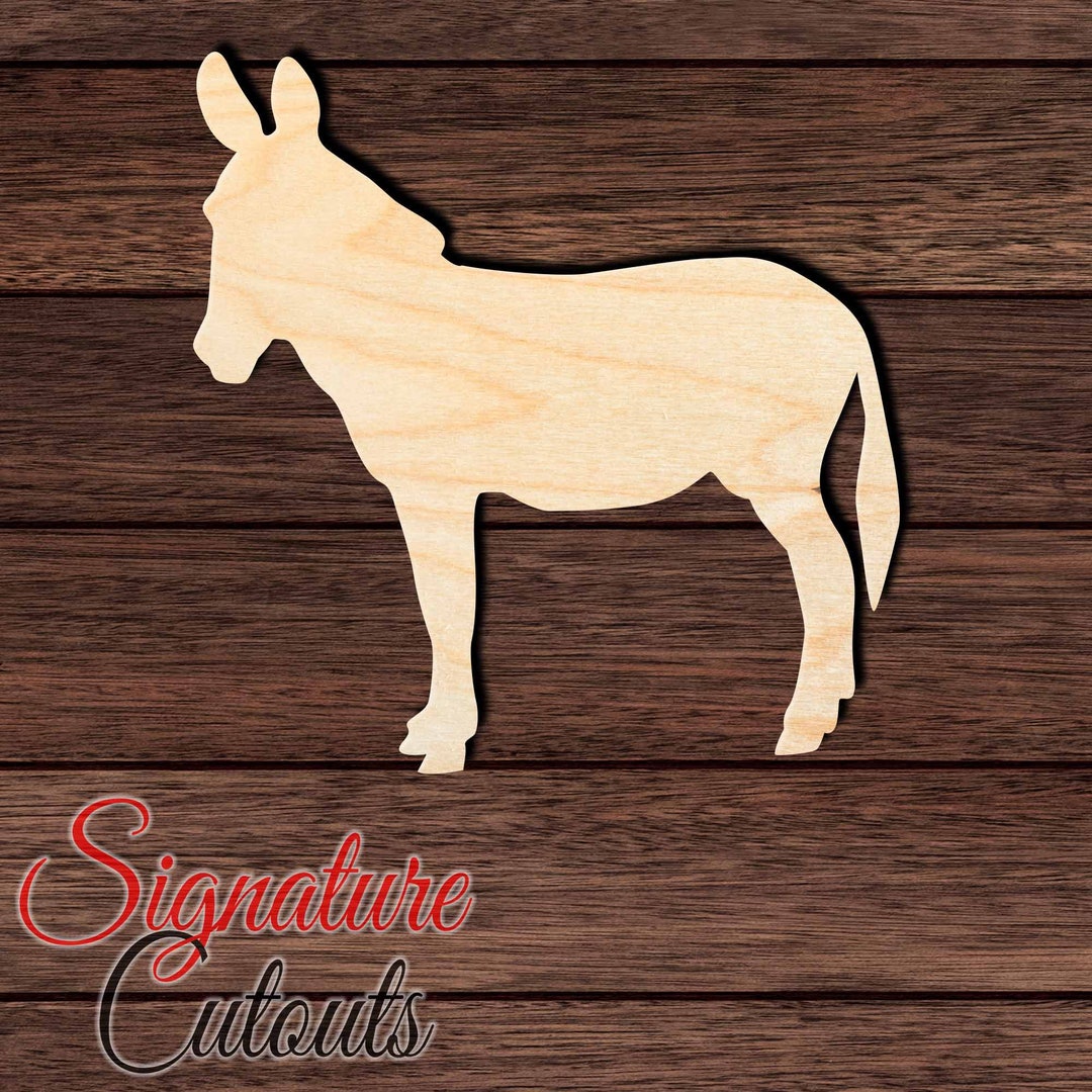 Donkey 001 Wooden Shape Cutout for Crafting, Home & Room Décor, and ...