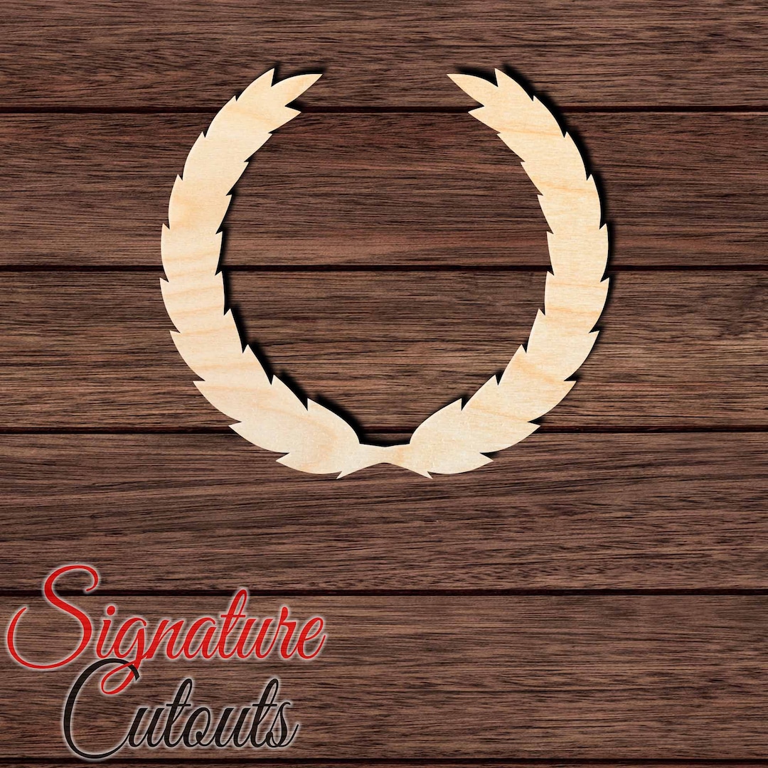 Laurel Wreath 001 Wooden Shape Cutout for Crafting, Home & Room Décor ...