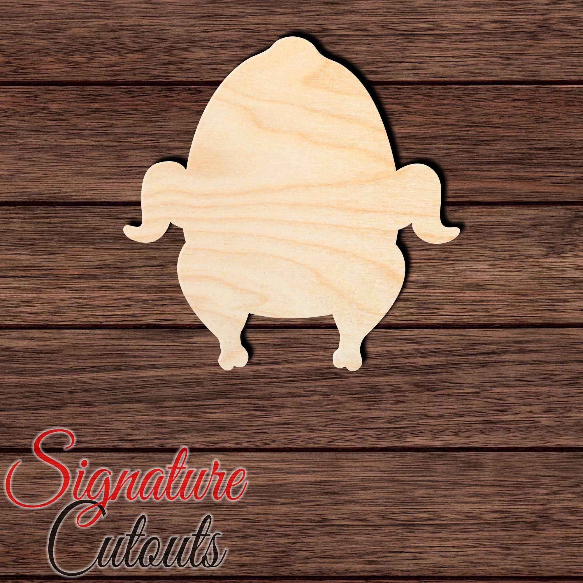 Roasted Turkey Dinner Wooden Shape Cutout for Crafting, Home & Room ...