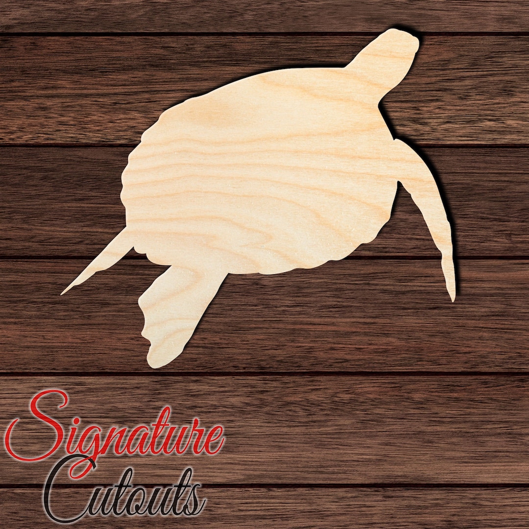Turtle 002 Wooden HQ Cutout for Crafting, Home & Room Décor, and Other ...