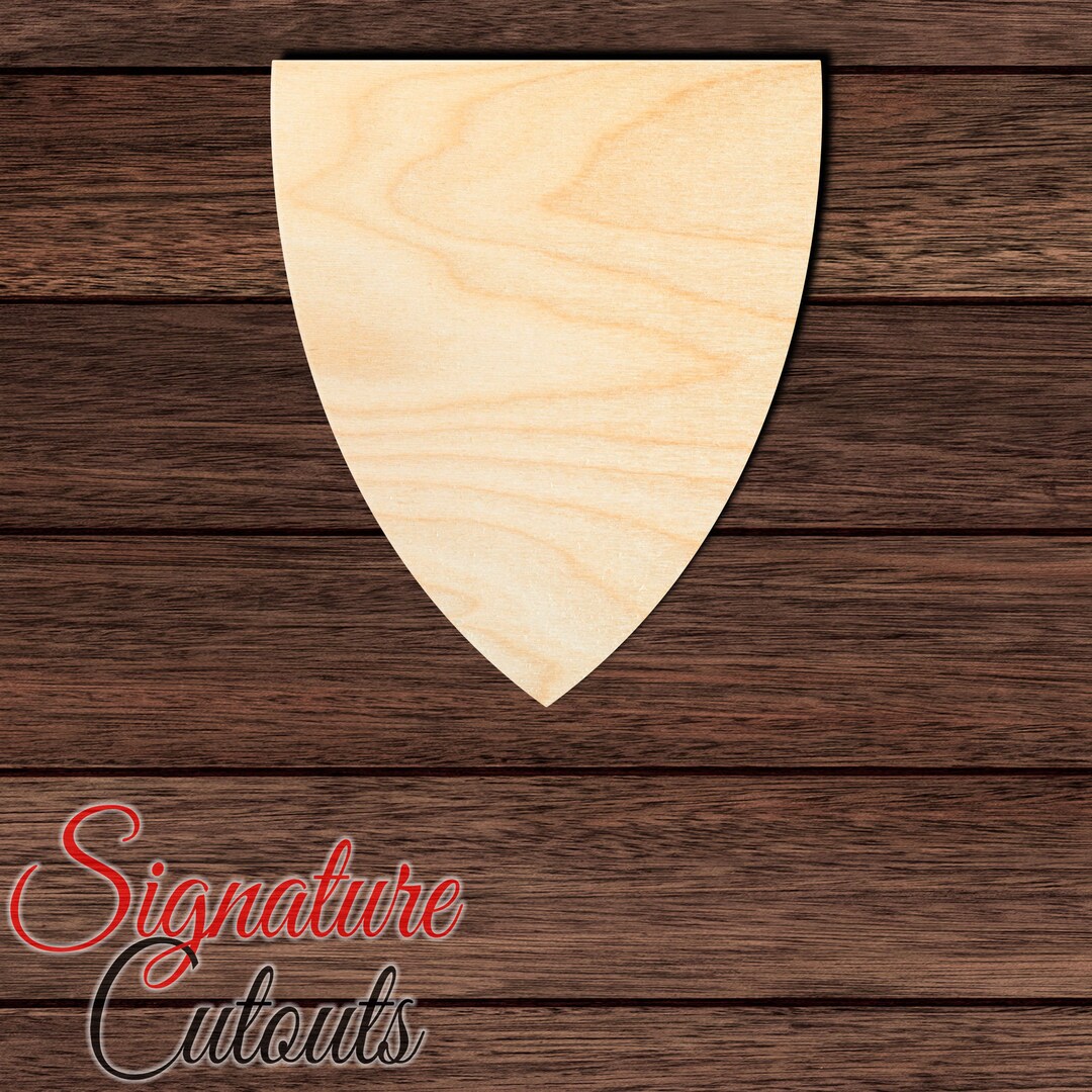 Badge Shield 027 Wooden Shape Cutout for Crafting, Home & Room Décor ...