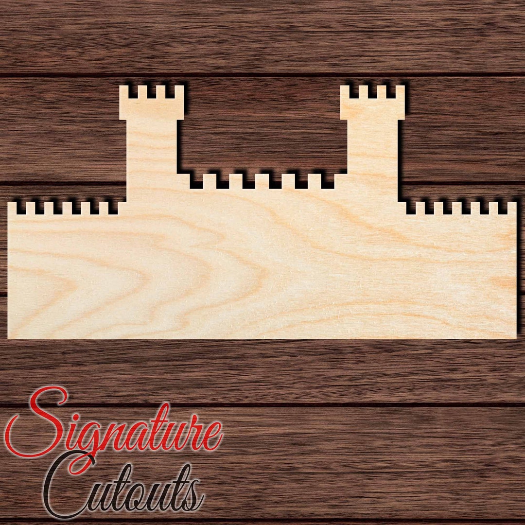 Castle 008 Wooden Shape Cutout for Crafting, Home & Room Décor, and ...