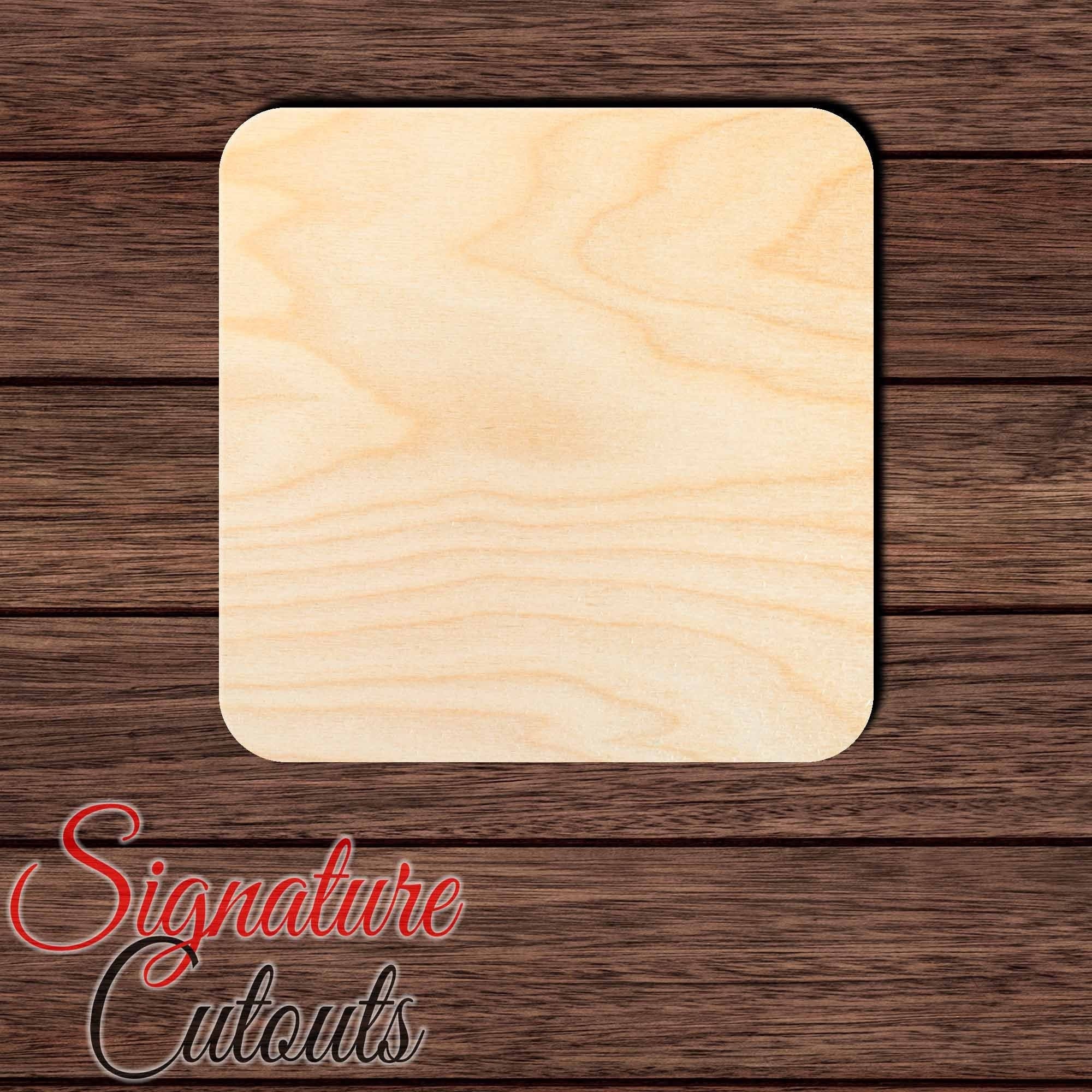 Rounded Square 001 Unfinished Wooden Cutout for Crafting, Home & Room ...
