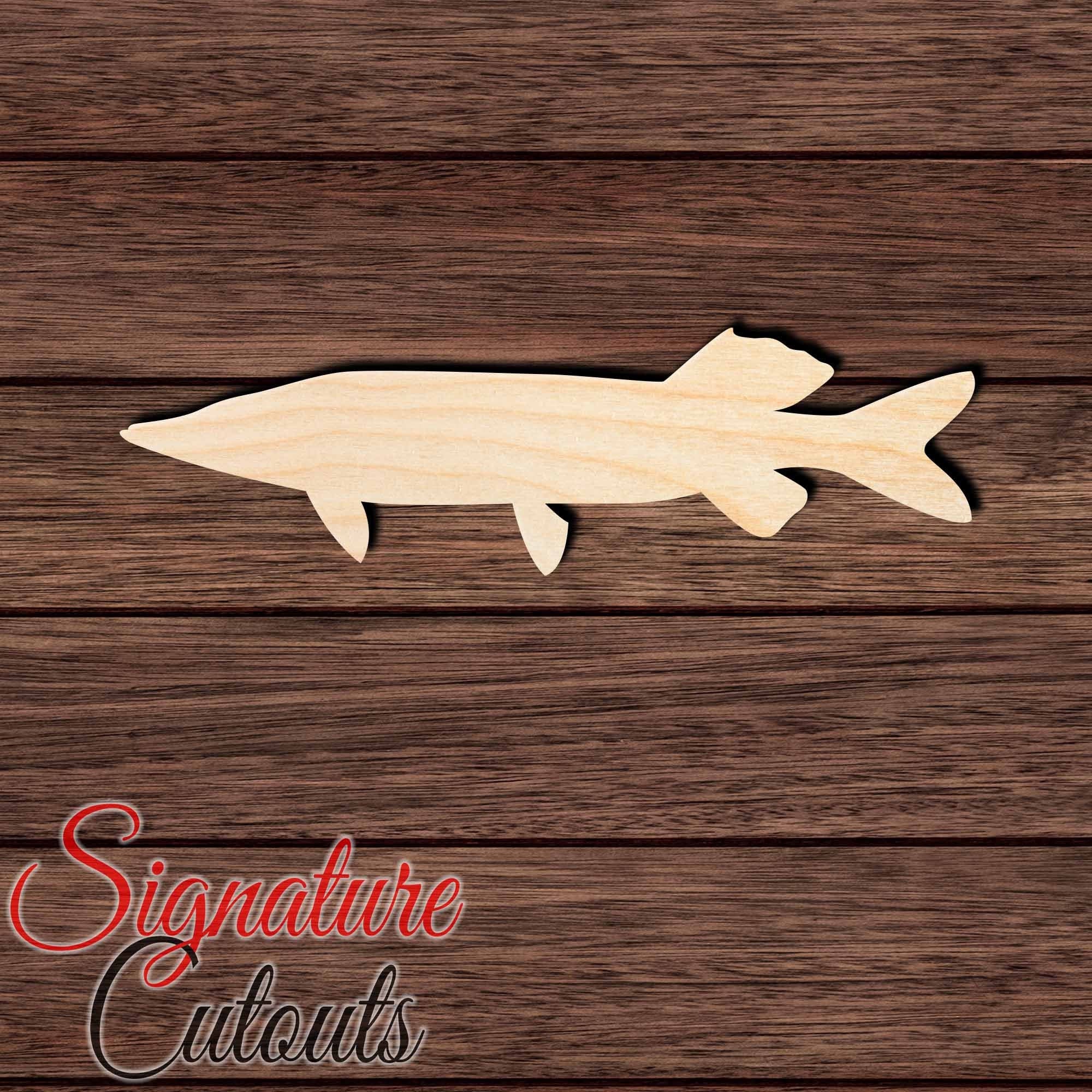 Pike Fish 002 Wooden Shape Cutout for Crafting, Home & Room Décor, and ...