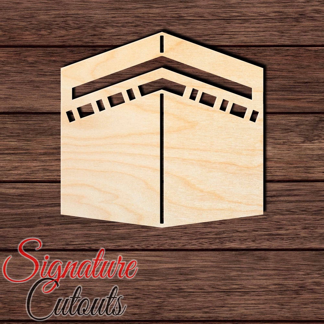 Kaaba 002 Shape Cutout in Wood for Crafting, Home & Room Décor, and ...