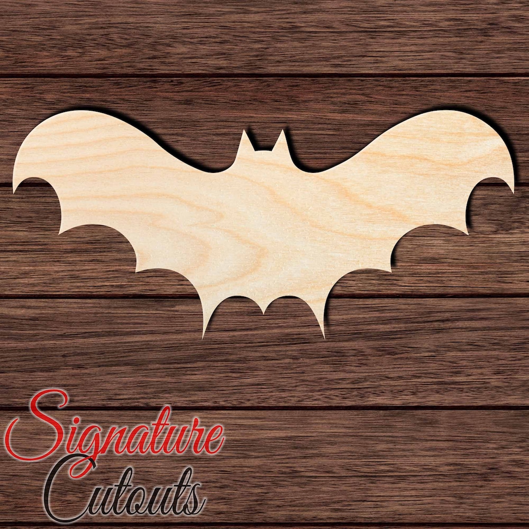 Bat 013 Wooden Shape Cutout for Crafting, Home & Room Décor, and Other ...