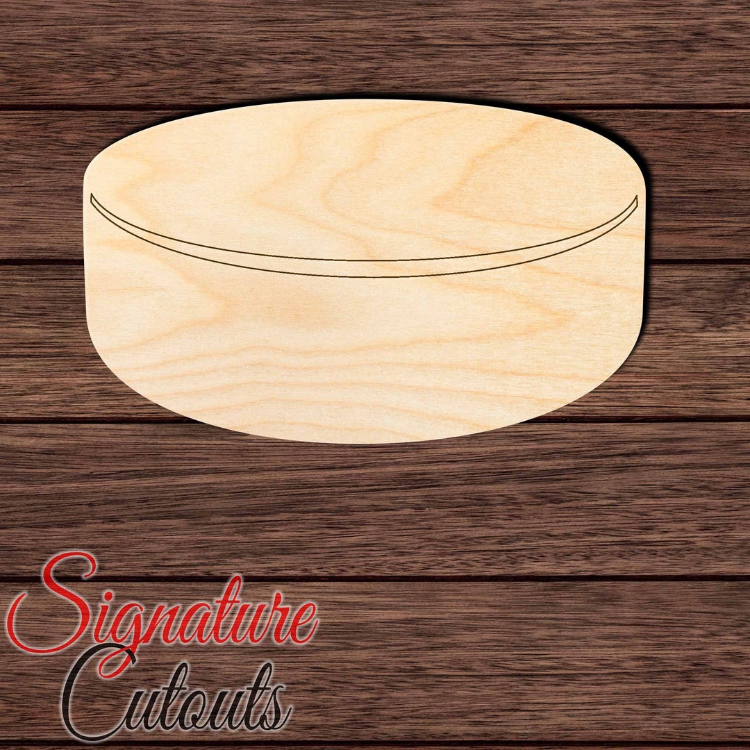 Hockey Puck 003 Paint by Line Shape Cutout in Wood for Crafting, Home ...