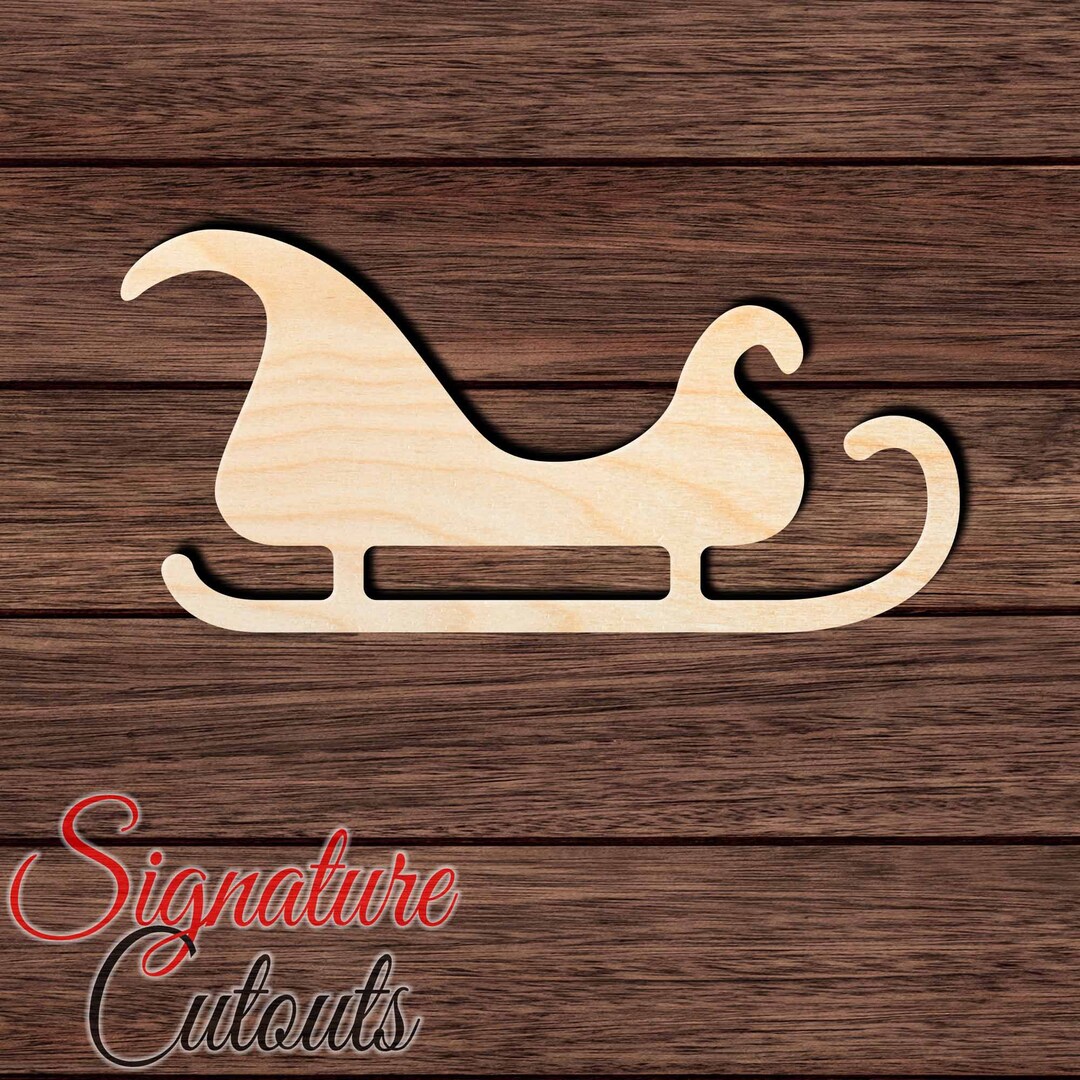 Santa Sleigh 001 Wooden Shape Cutout for Crafting, Home & Room Décor ...