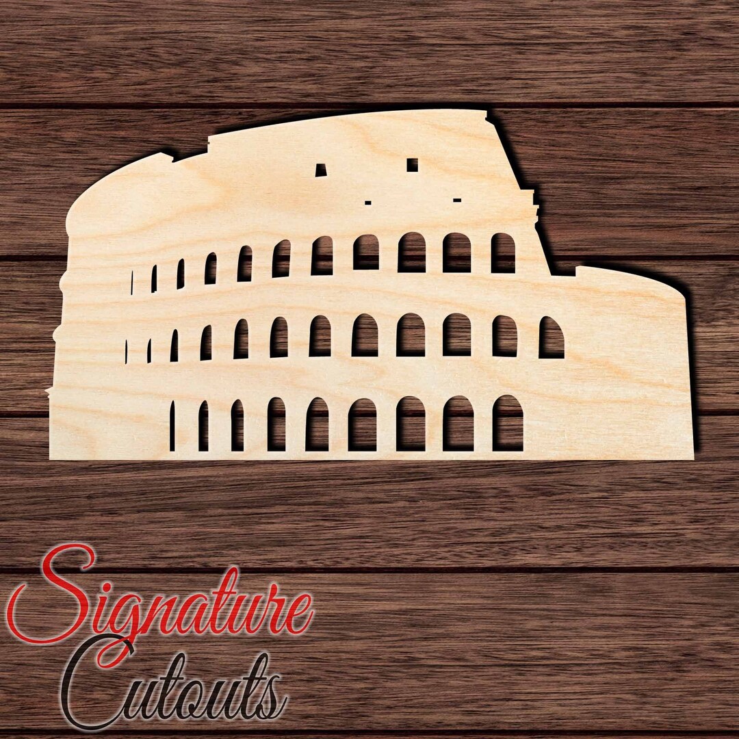 The Coliseum (rome, Italy) Shape Cutout in Wood for Crafting, Home ...