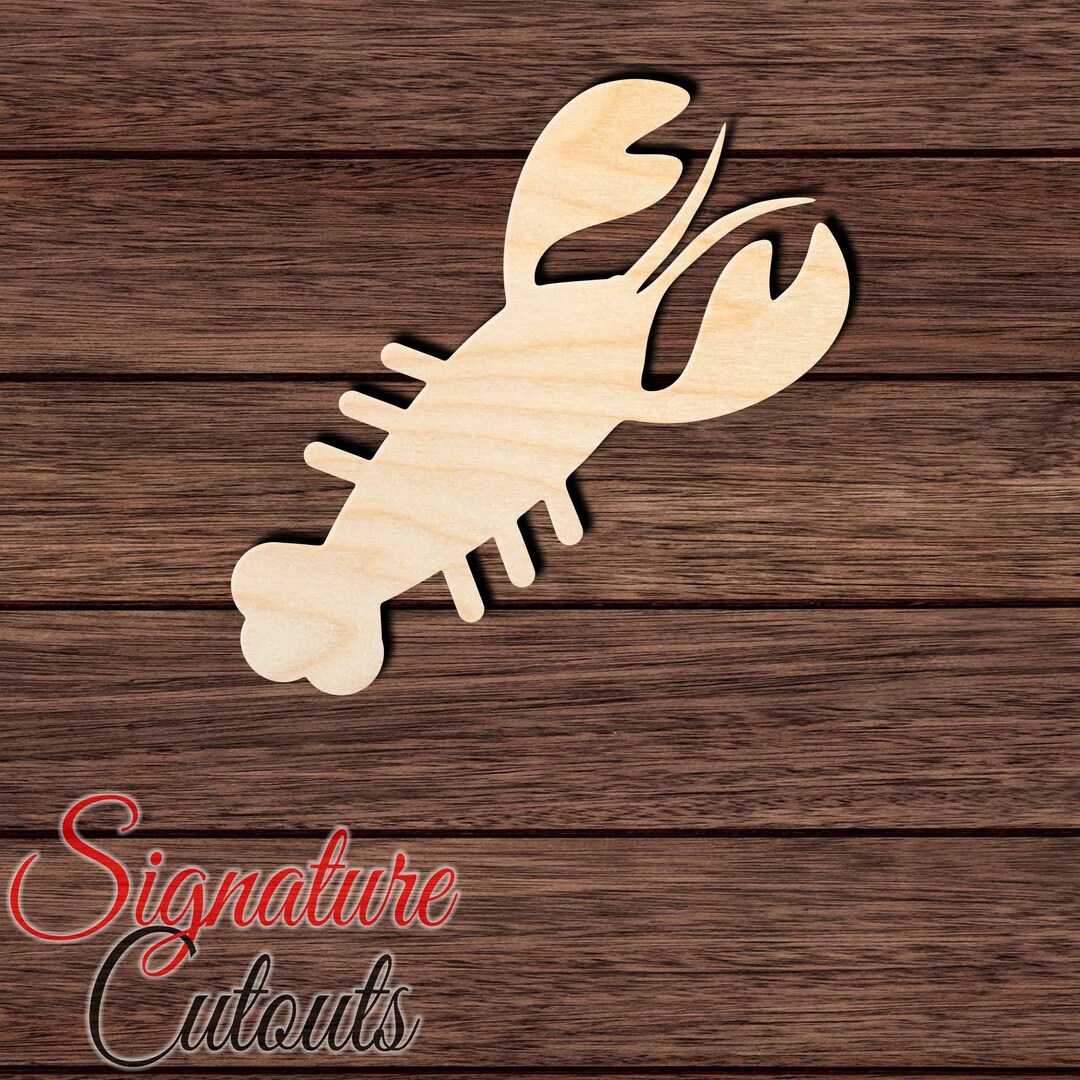 Crawfish 001 Wooden Shape Cutout for Crafting, Home & Room Décor, and ...