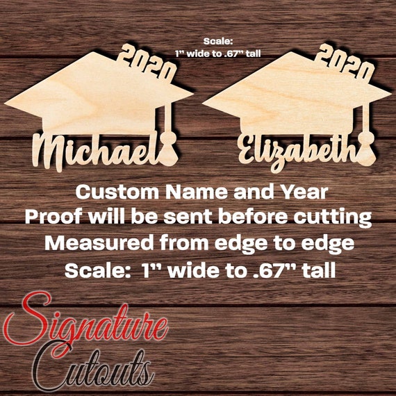 Custom Text Graduation Cap Unfinished Wooden Cutout for | Etsy