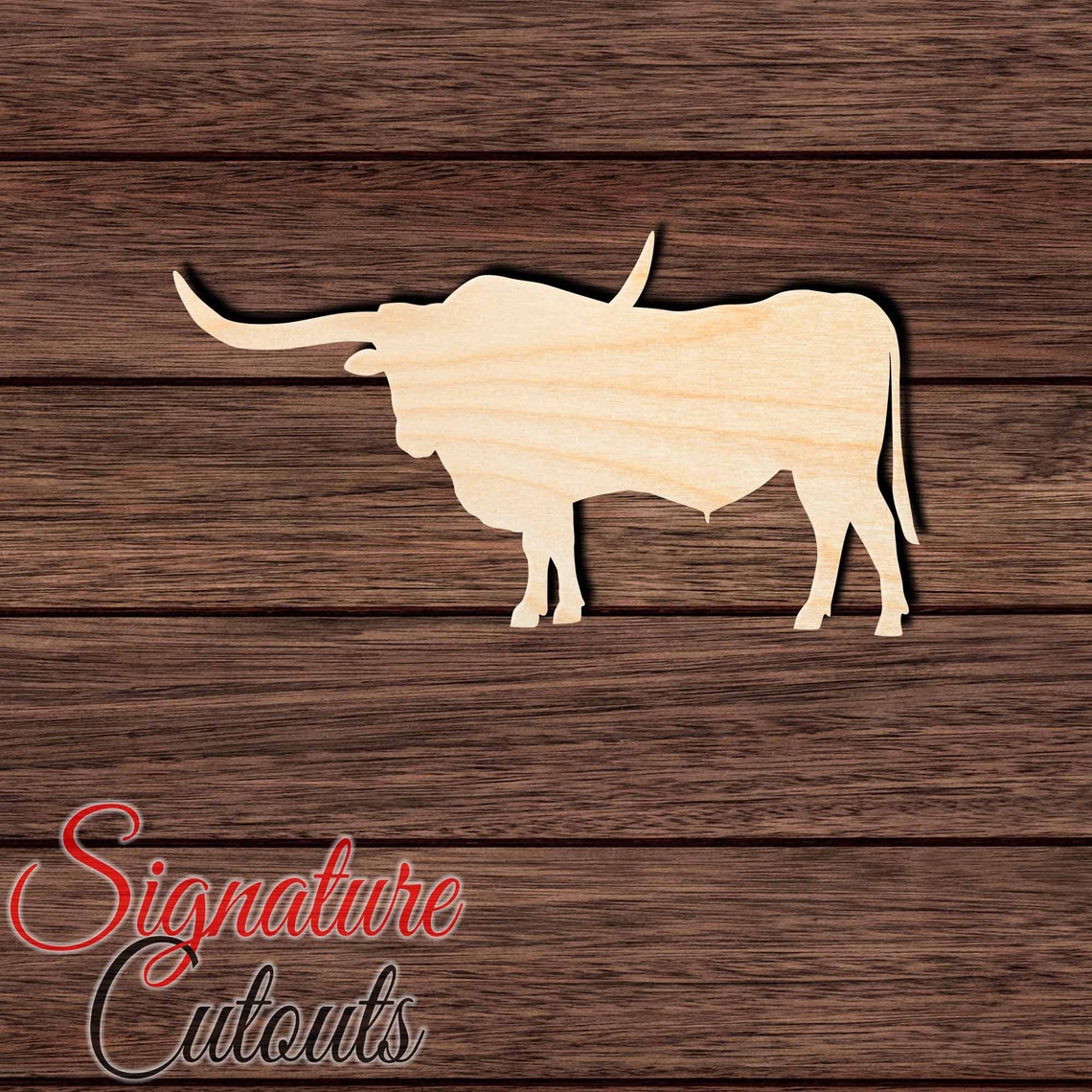 Texas Longhorn 001 Wooden Shape Cutout for Crafting, Home & Room Décor ...