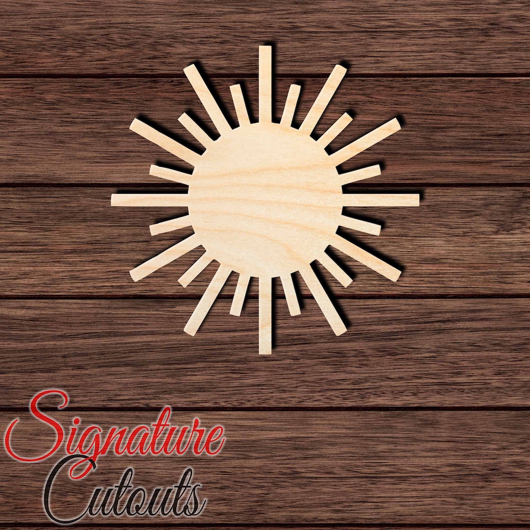 Sun 003 Unfinished Wooden Cutout for Crafting Home & Room - Etsy