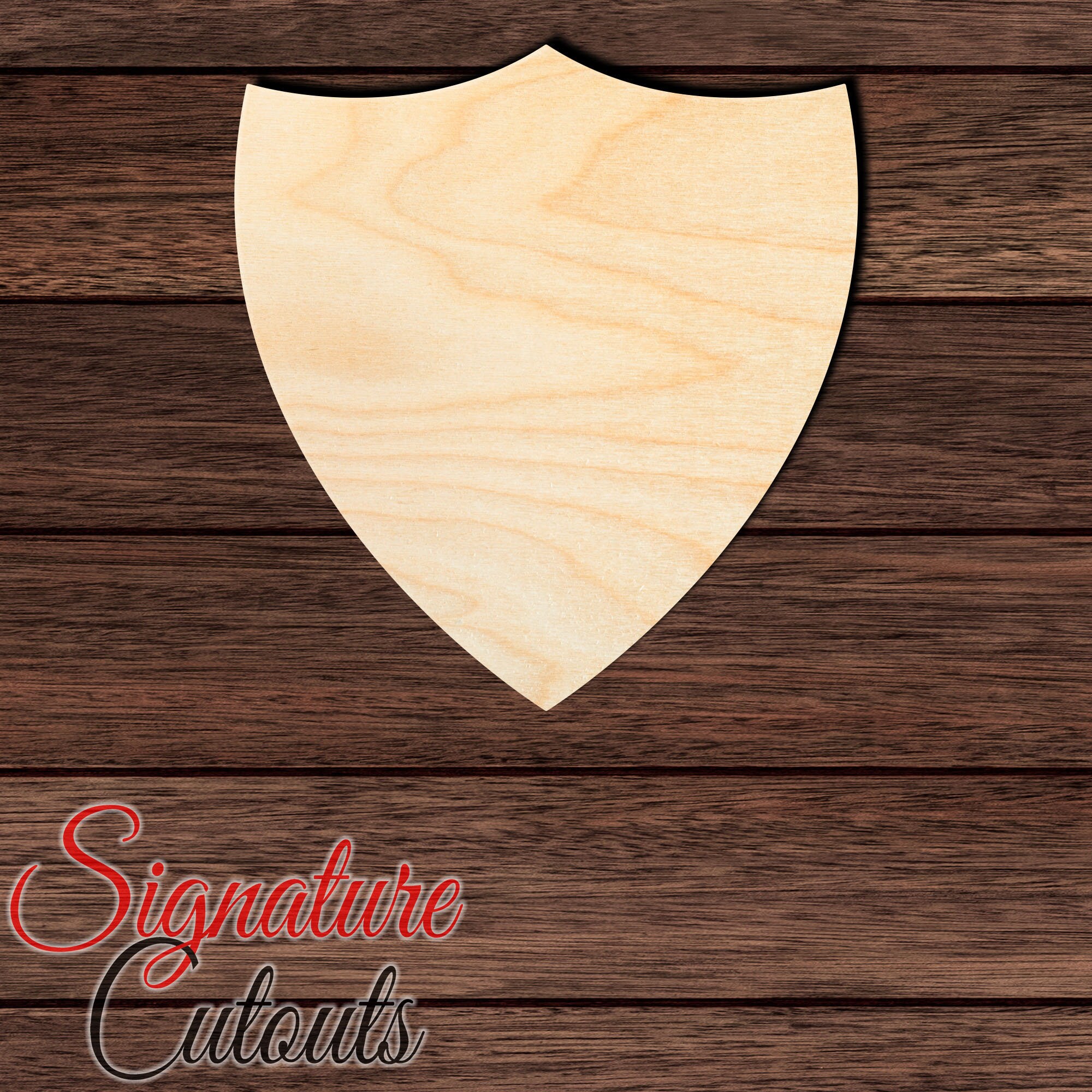 Badge - Shield 022 Unfinished Wooden Cutout for Crafting, Home & Room ...